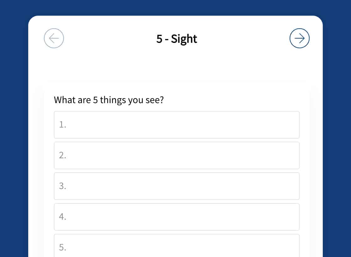 5-4-3-2-1 Exercise - Reflective
