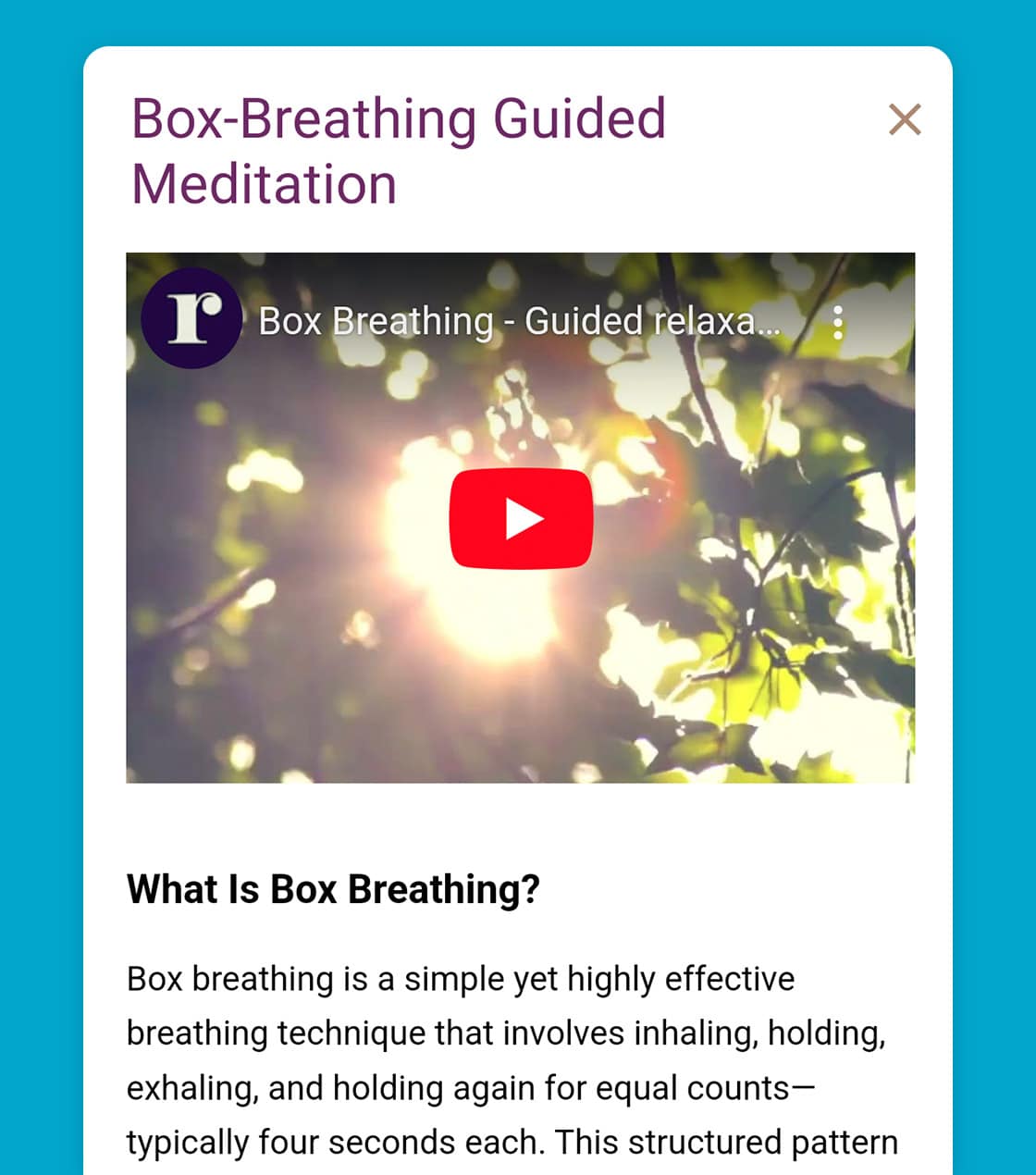Box Breathing Relaxation Meditation Reflective Box Breathing Relaxation Meditation Reflective